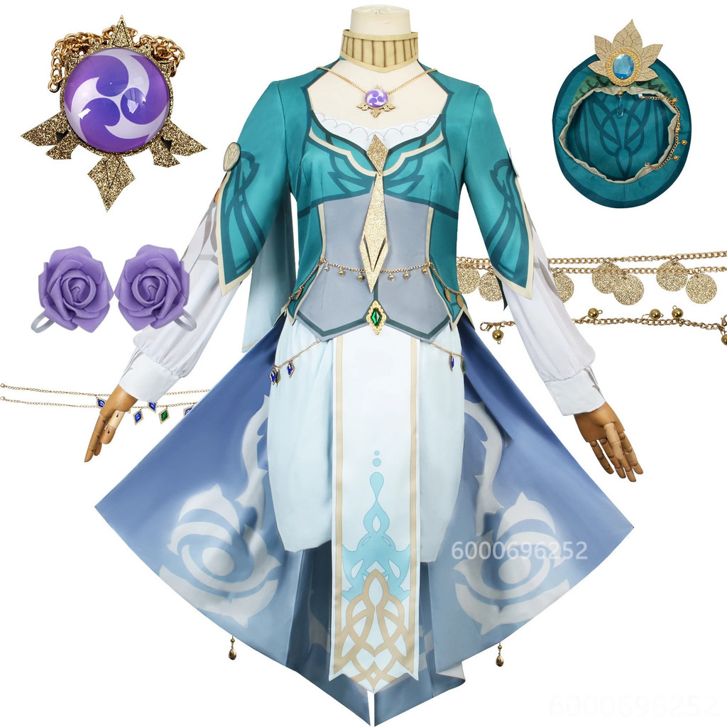 § Genshin Impact Librarian Lisa Cosplay Costume Halloween Carnival ...