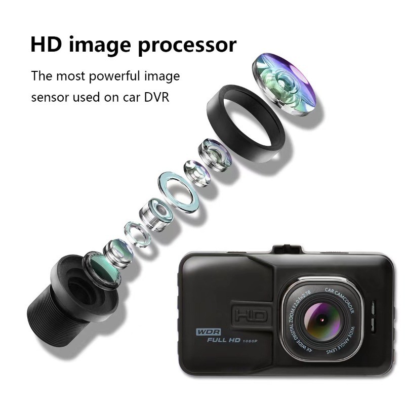3 inch Car Dash Camera DVR FUll HD 1080P Front And Rear Car Recording ...