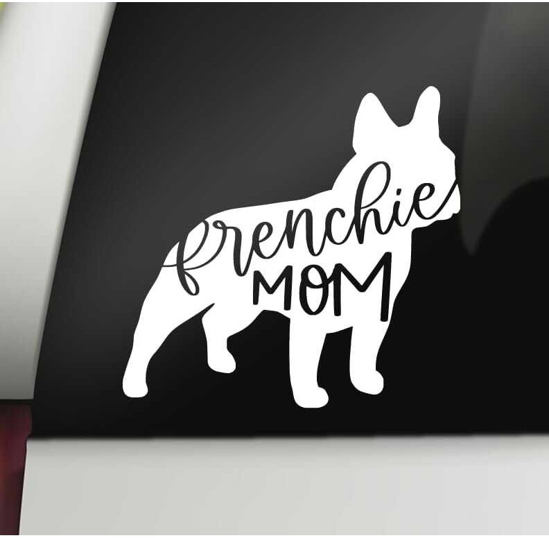 Mom car French decal, French Bulldog decal, French car decal, bumper ...