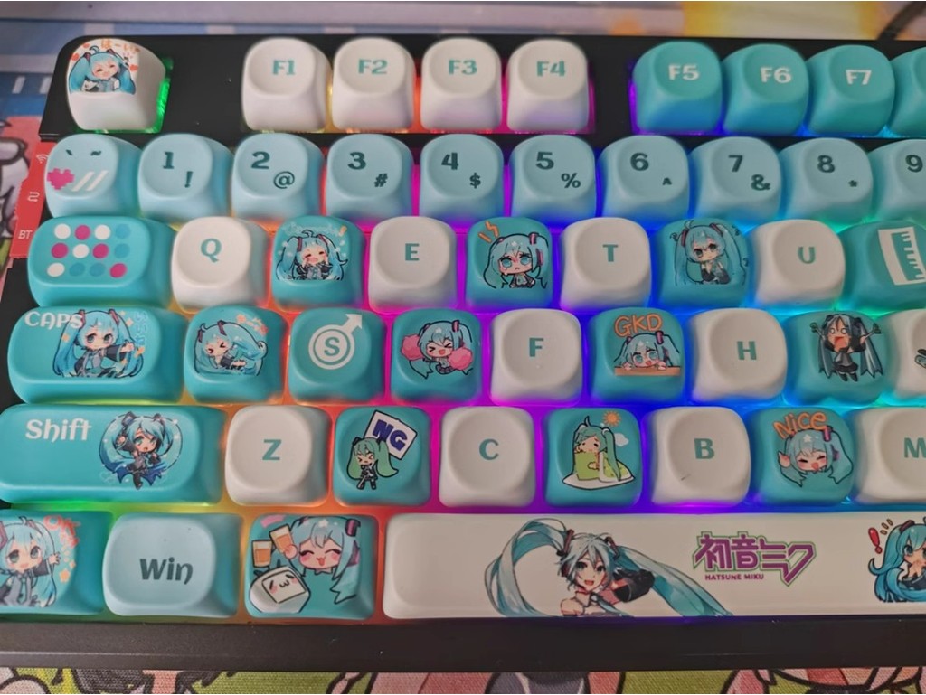 Miku Keycap MOA Profile 116 Keys PBT Dye Sublimation Mechanical ...