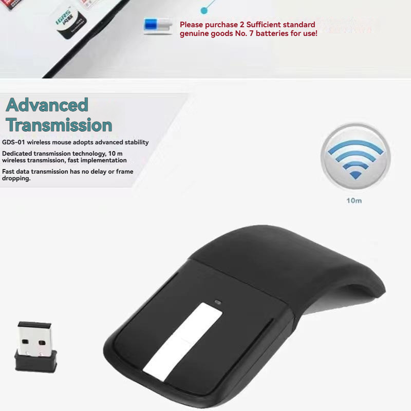 Foldable Wireless Mouse 2.4G/Bluetooth for Microsoft Arc Touch 2 Gen ...