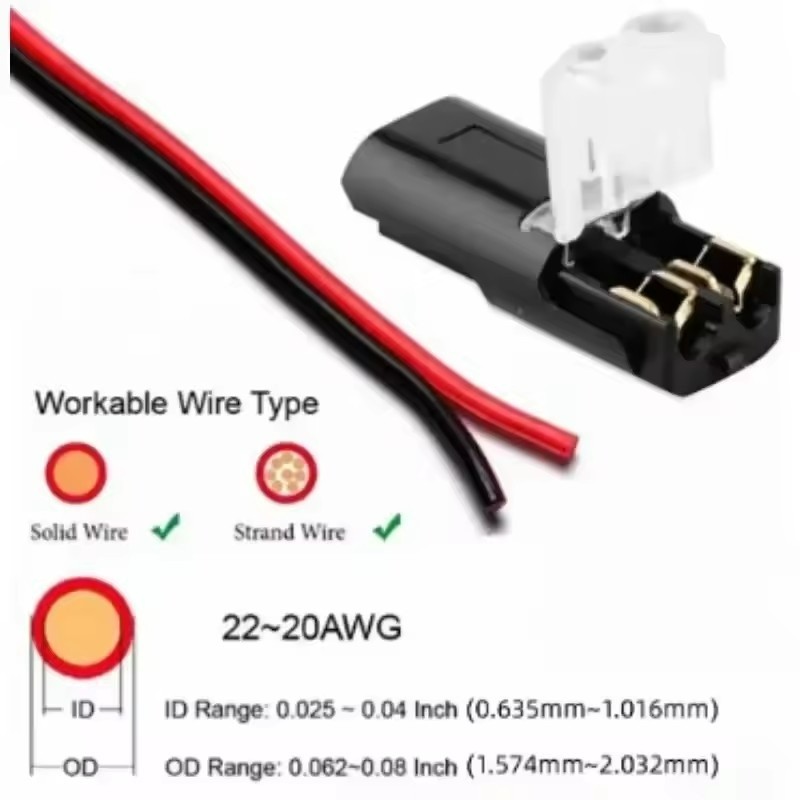 [ MOAuto ] 2 Pin Way Plug Wire Connectors - 18-22AWG 300V 10A ...
