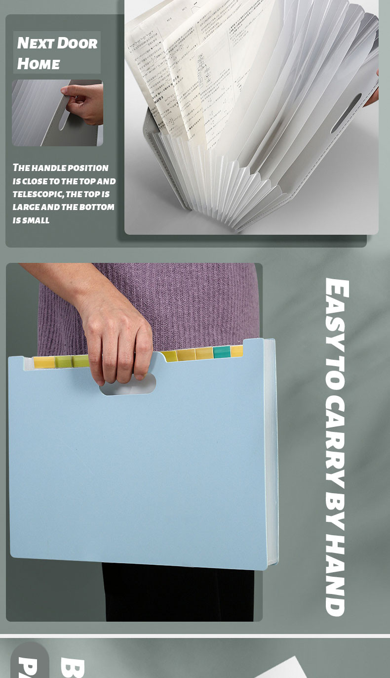 A4 Expanding File Folder Organizer 13Pocket Paper Storage Document ...