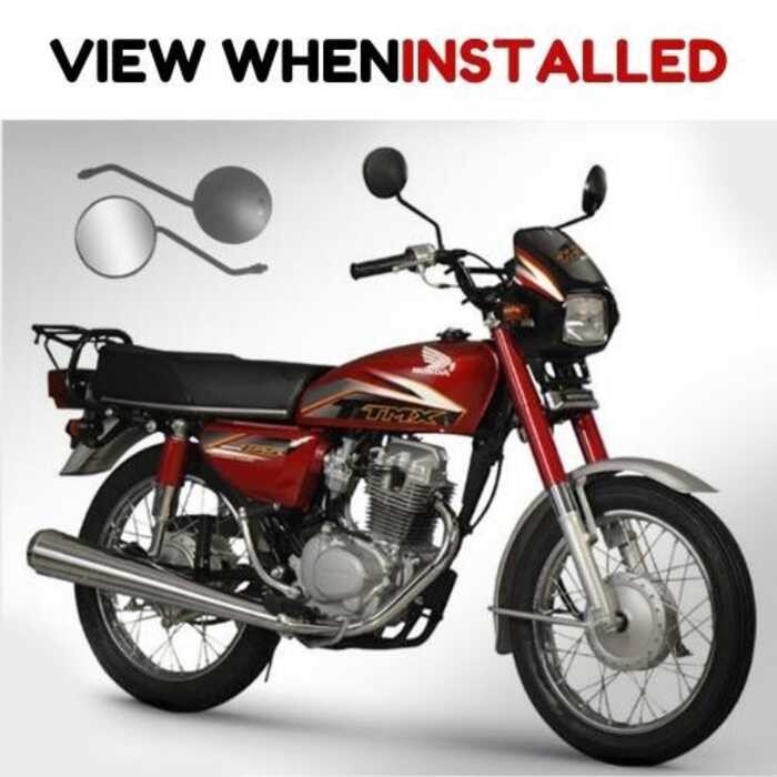 XSR YAMAHA 155 Clic Retro Style Black Round Side Mirror Motor Non ...