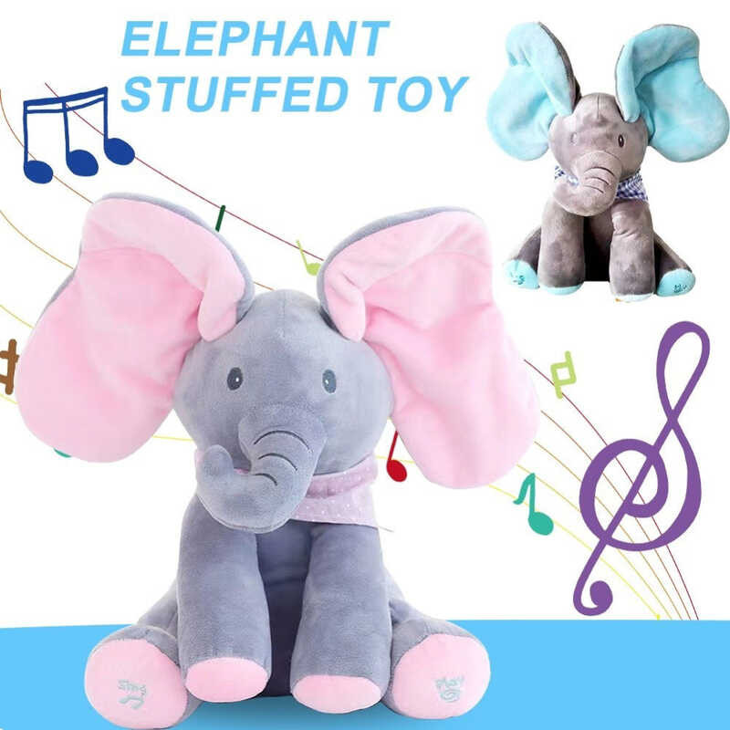 Music Toy, Singing Elephant With Ears Moving Electric Plush Toys ...