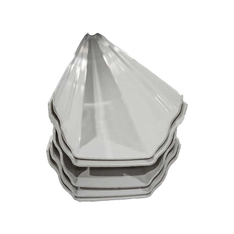 Square Gutter 5-Inch Roof Rainwater Channel PVC Gutter Drainage Eave ...