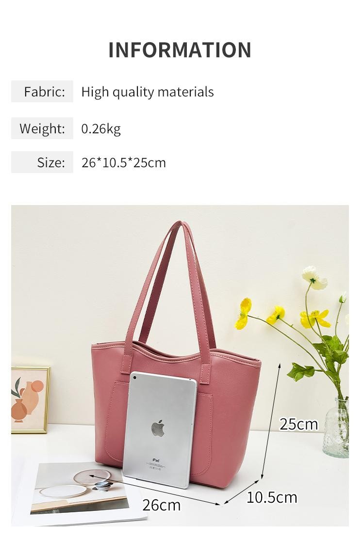 UISN #V06 Women's PU leather tote bag medium shoulder bag handbag ...