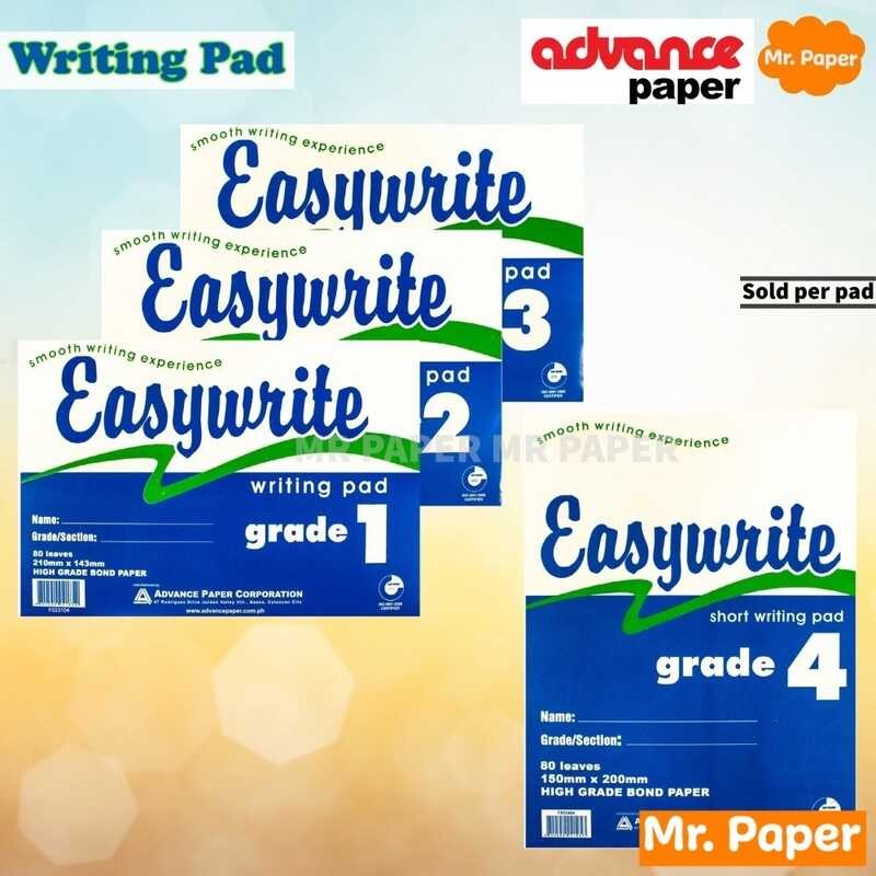 Easywrite / Advance Writing Pad | Grade 1 2 3 4 80 Lvs Mr. Paper 7Ea ...