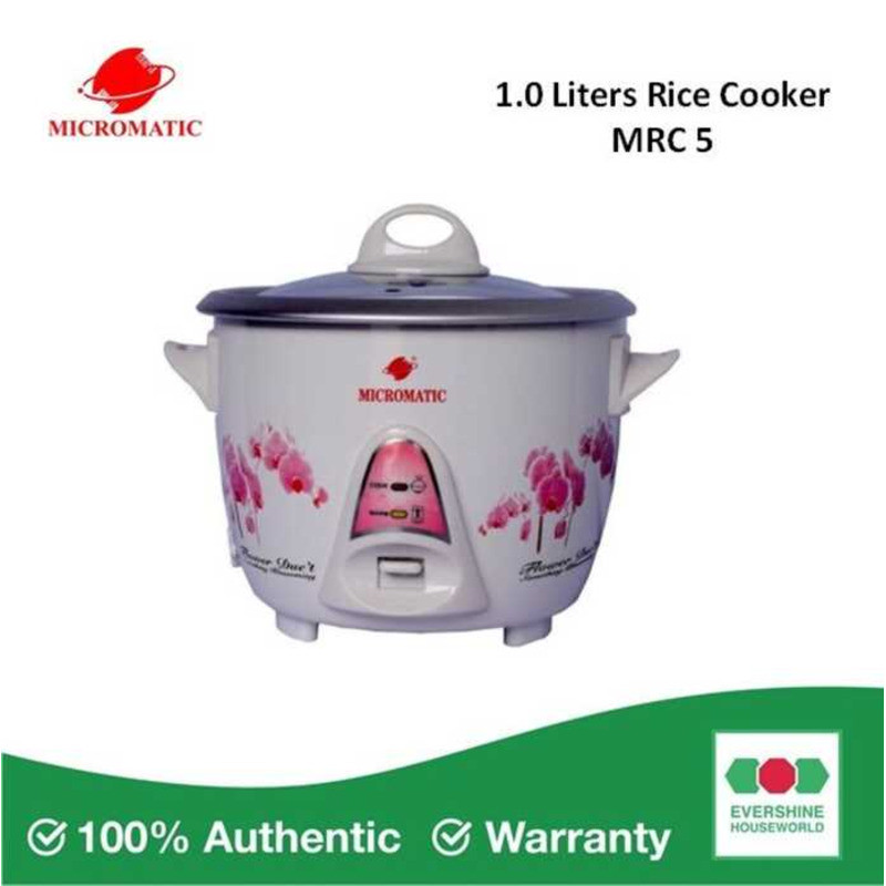 MICROMATIC 5 CUPS WITHOUT STEAMER RICE COOKER Mrc-5 Fbe | Shopee ...