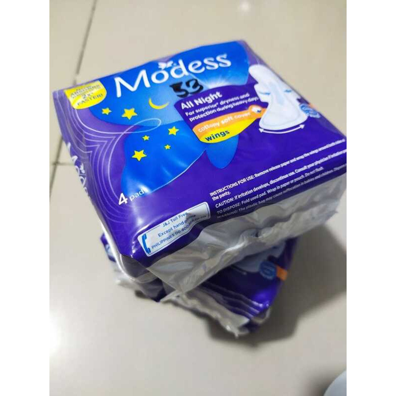 Modess All Night Sanitary Napkins 4S-10S 024 | Shopee Philippines