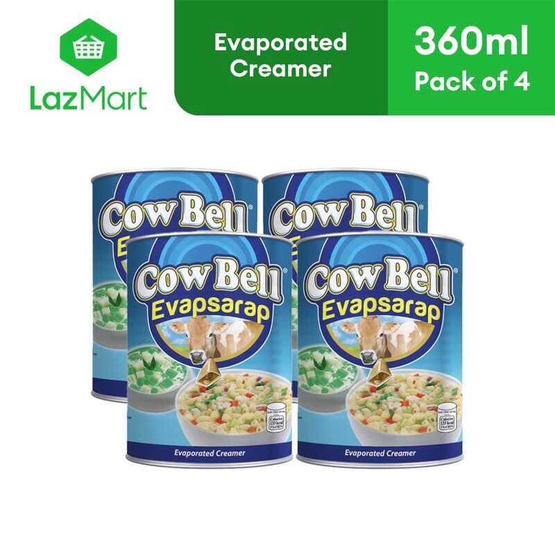 Cow Bell Evapsarap Evaporated Creamer 360Ml - Pack Of 4 Dhbn | Shopee ...