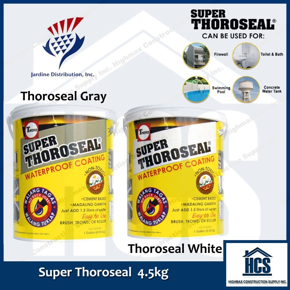 Super Thoroseal 4.5kg Gray | White - 1 Gallon | Shopee Philippines
