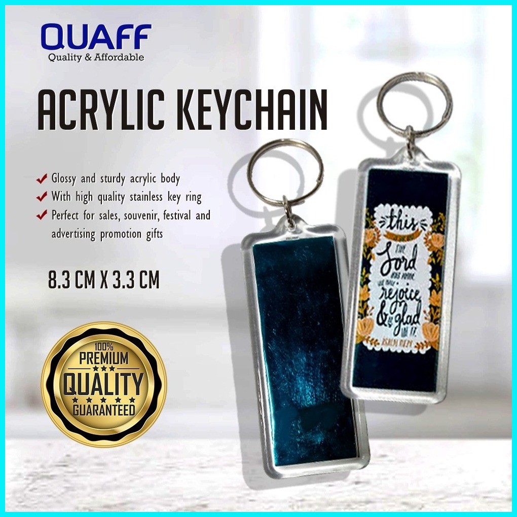 Different Designs QUAFF Photo Insert Acrylic Keychain (100pcs per pack ...