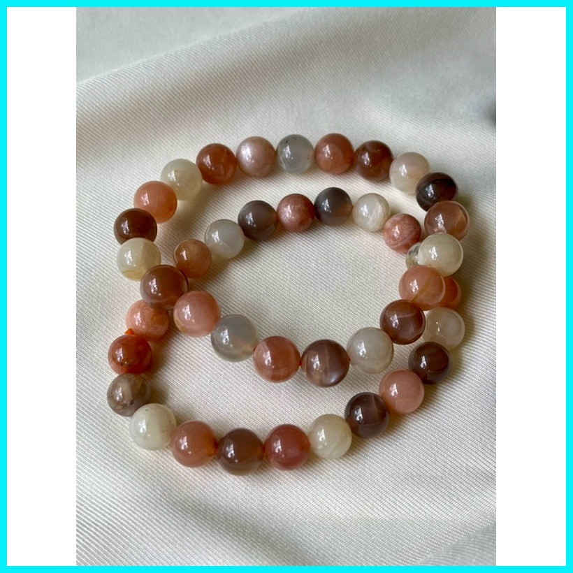 Natural and Authentic Colorful Moonstone Bracelet 9mm | Shopee Philippines