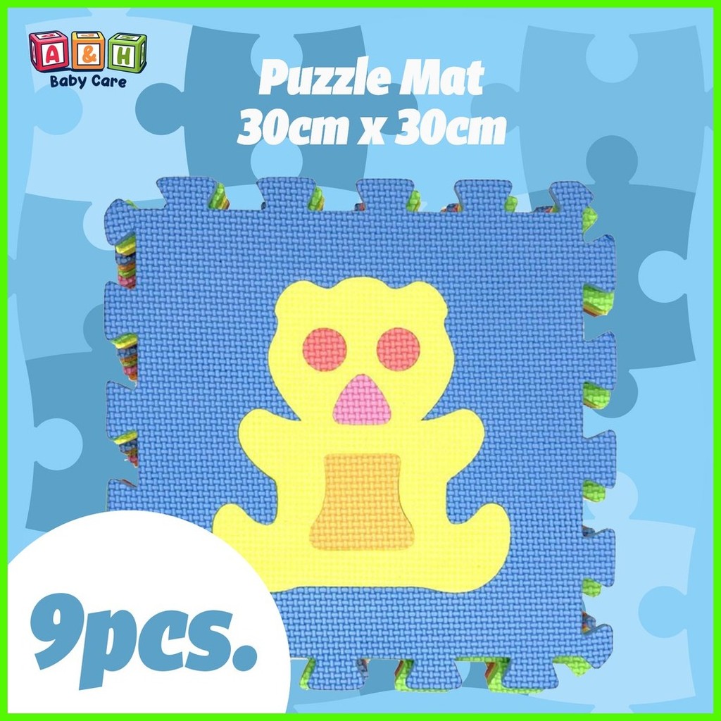 Puzzle mat 30x30cm 9pcs in a pack animal design | Shopee Philippines