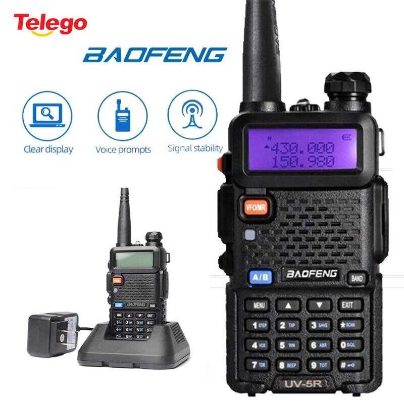 Baofeng Uv-5R Vhf/Uhf Dual Band Two-Way Radio Uv5r (Black) D26 Df7 ...