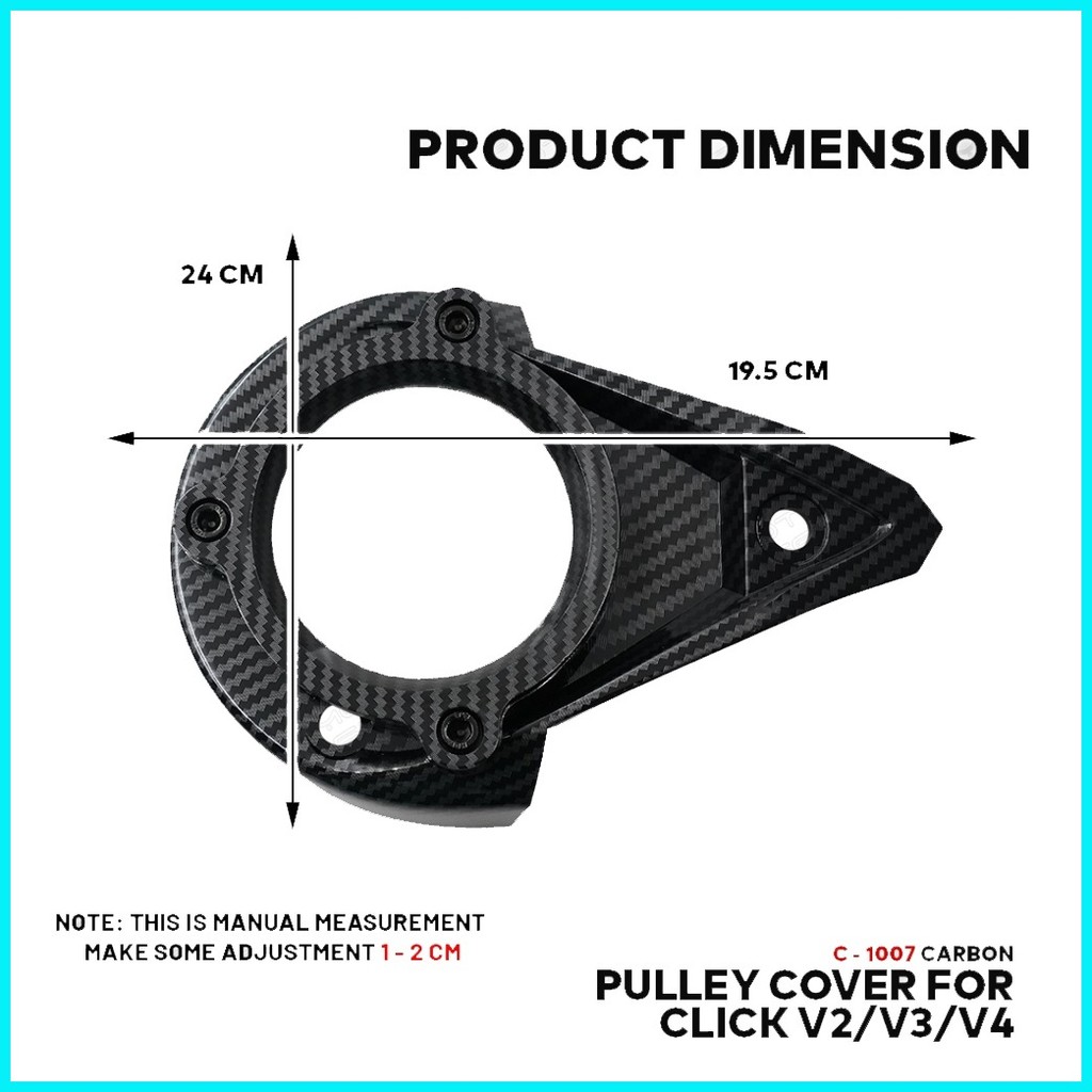 CLICK V2 / CLICK V3 / CLICK V4 PULLEY COVER WITH TRANSPARENT SCREEN FOR ...