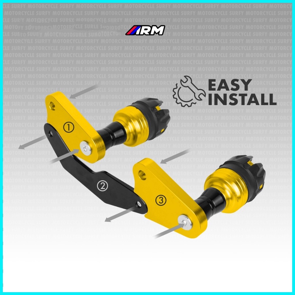 ARM Muffler Slider with Axel Cap For Nmax Aerox V1 V2 Heavy Duty ...