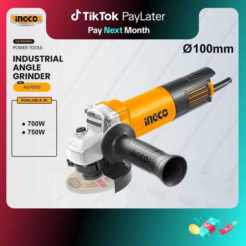 Ingco Industrial Angle Grinder 700W / 750W With 100Mm Disc Diameter ...