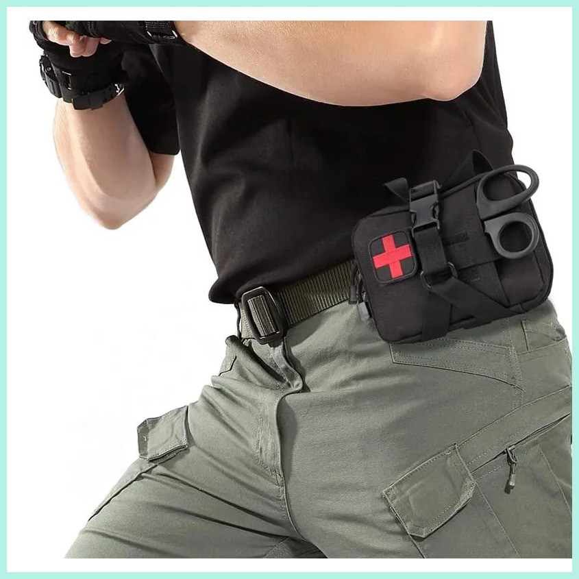 Upgrade EMT belt waist Pouch Rip Away Molle empty Medical kit IFAK Tear ...