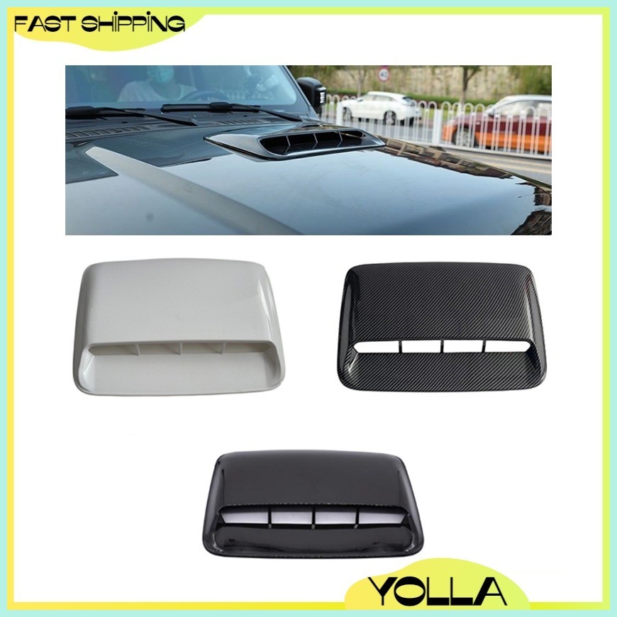 3 Colors Car Universal Hood Scoop Fake Air Flow Intake Decoration Cover ...