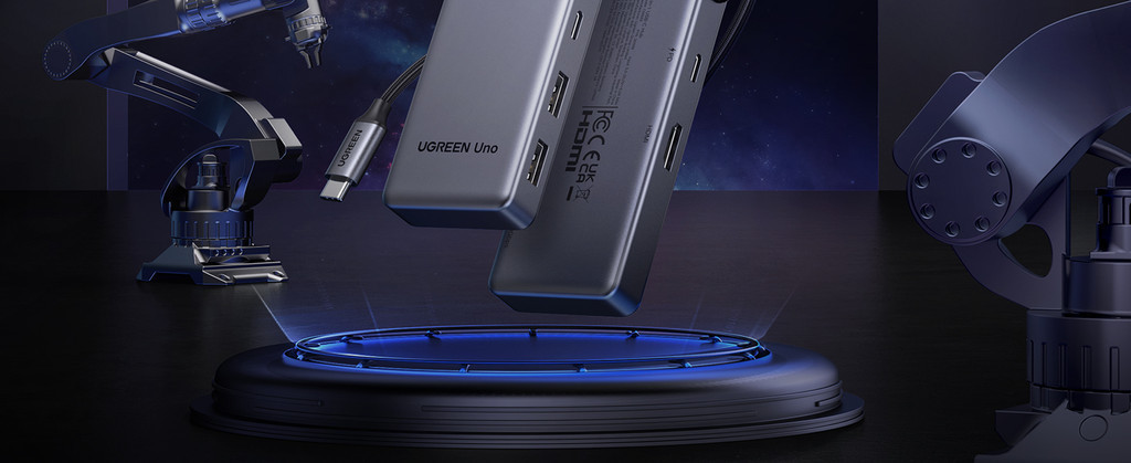 Ugreen Uno 6-in-1 HUB 4K@60Hz 10Gbps Robot HUB PD100W USB A USB C HDMI ...