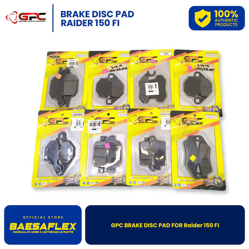 GPC BRAKE PAD PARA Raider125 R, 150, RAIDER J/Pro, SHOGUN R/Pro, SMASH ...