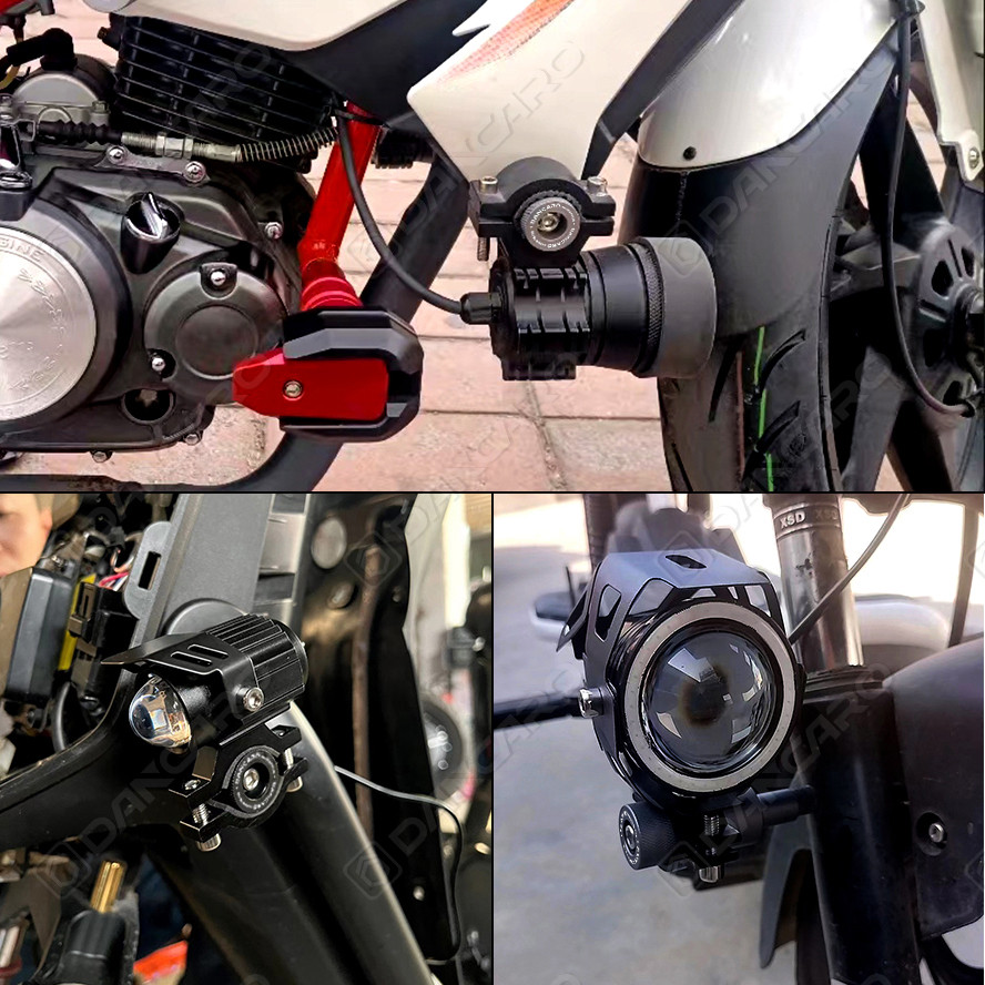 のゎ Motorcycle Spotlight Extension Pole Frame Support Holder M6 M8 ...