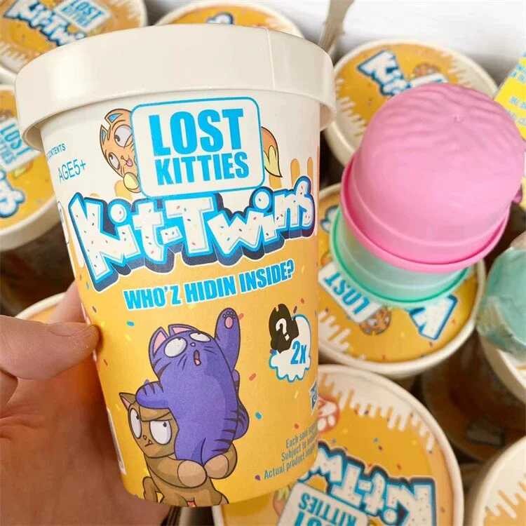Original Lost Kitties Cute Kawaii Play-Doh Dolls Anime Figure Play Doh ...