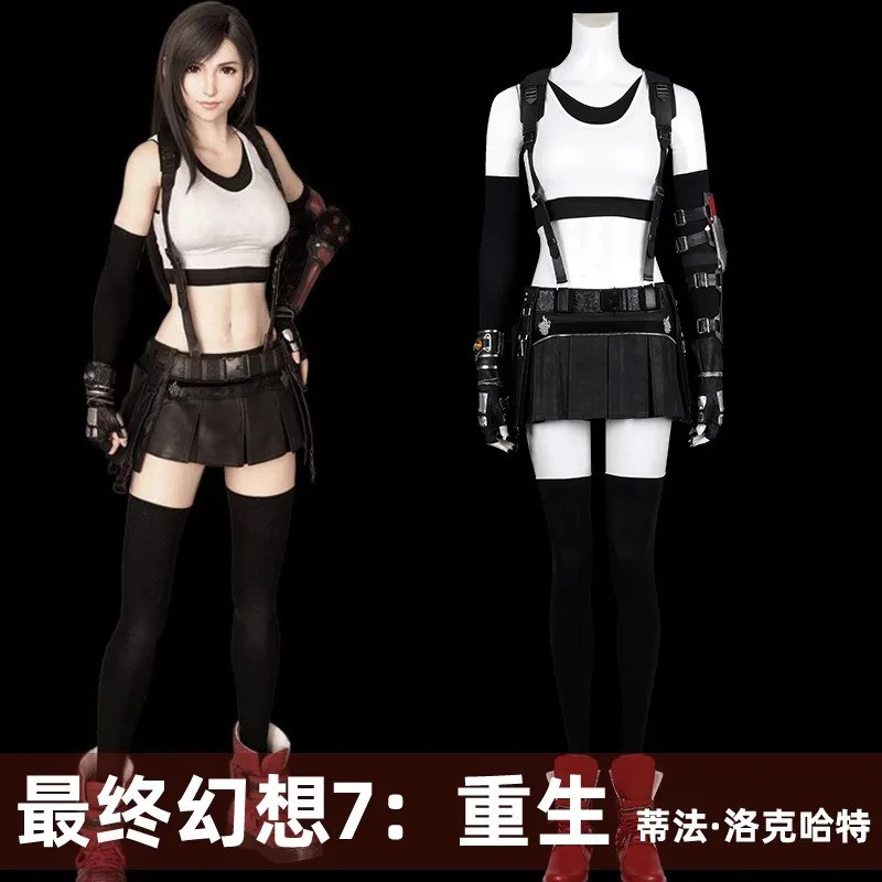 § Disguise Sexy Woman Cosplay Costume Game Ff7 Tifa Fancy Dress Outfit ...