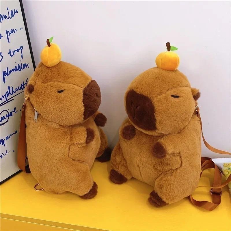 Capibara Bag Women's Plush Cute Versatile Cartoon Capybara College ...