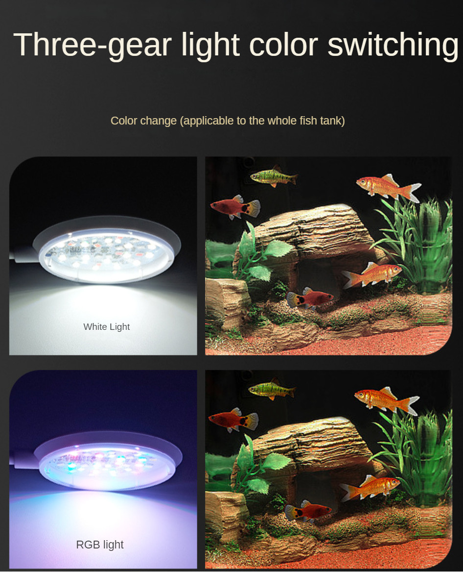 Aquatic Lamp Fish Tank led Lighting Clip Light High Color Rendering ...