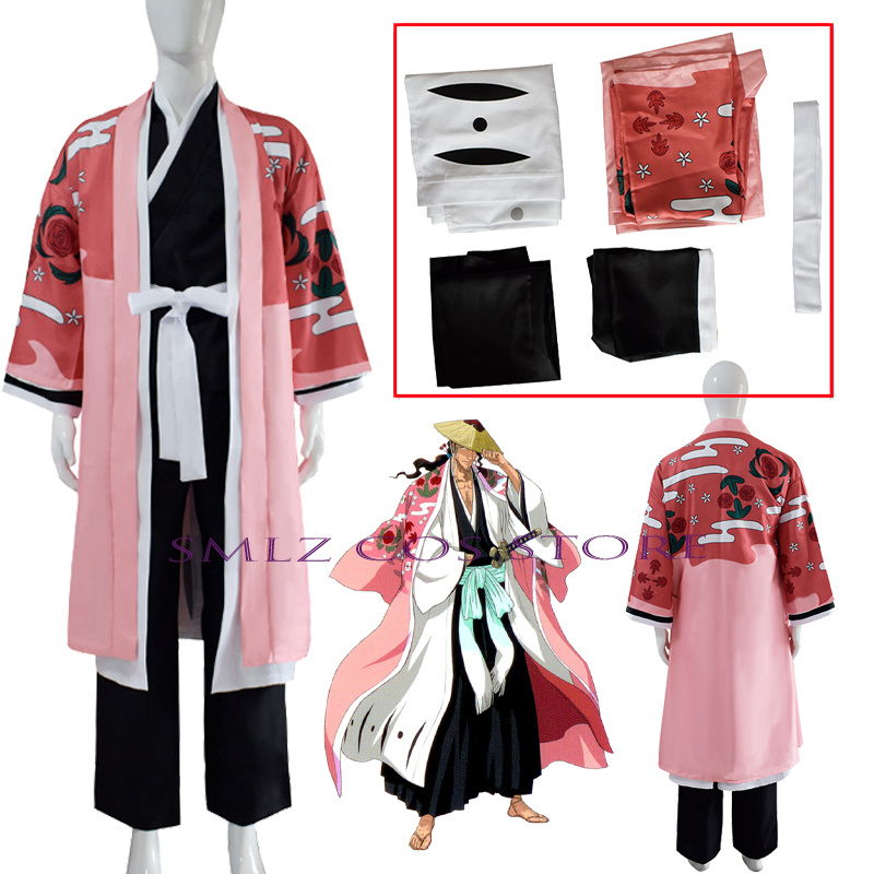 § Kyoraku Shunsui Cosplay Anime Bleach Costume Uniform Kimono Cloak Set ...