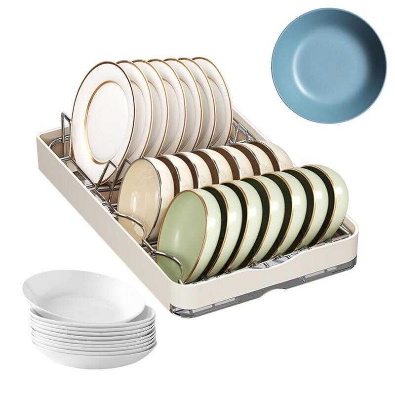 Pull Kitchen Cabinet Organizer Slide Out Drying Rack With Drainboard ...