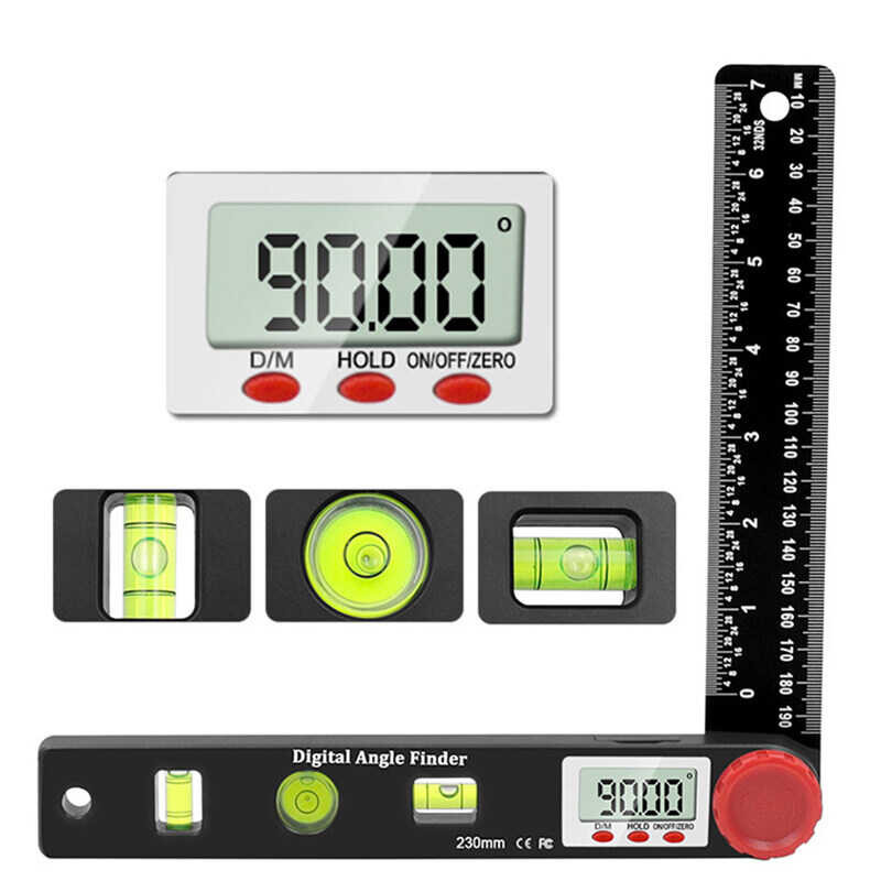 KIPRUN Finder, 4 In 1 Digital Protractor Ruler Tool, Multifunction ...