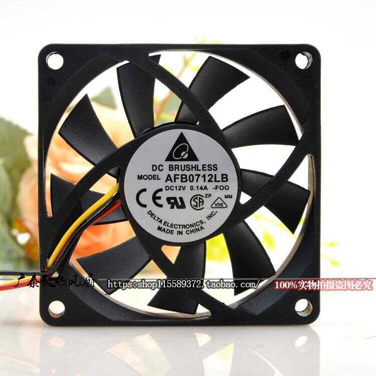Delta Original Afb0712lb 12V 0.14A 7015 7Cm 3-Wire Computer CPU Cooling ...