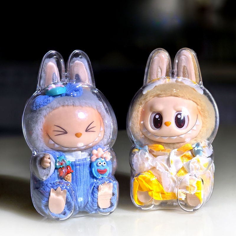 HW Labubu Doll Clear Acrylic Protective Case Transparent Bag for Labubu ...