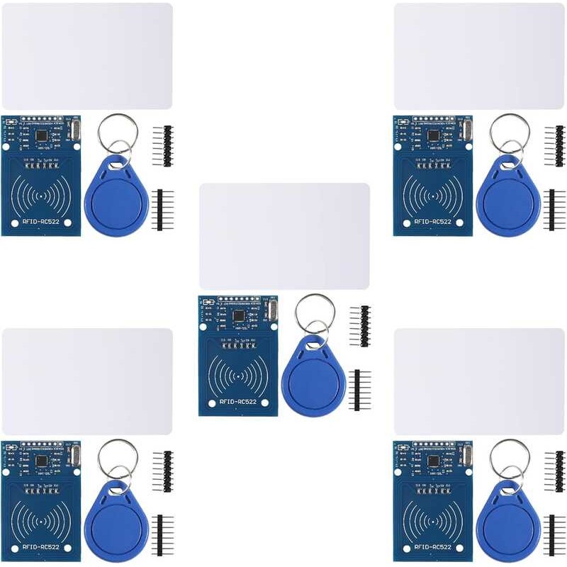 5PCS RFID Diitao Kit Mifare RC522 Reader RF IC Card Sensor Module with ...
