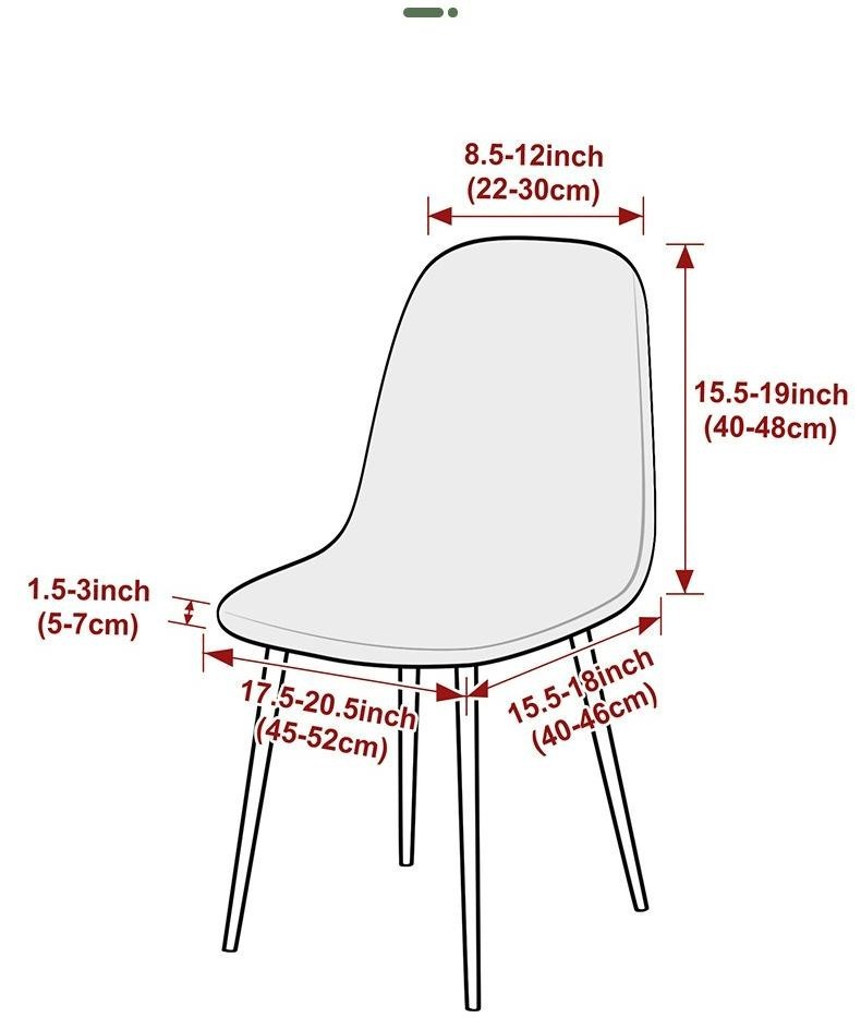 Eames Chair Cover T-shaped Jacquard Non-slip Suitable for Shell Chair ...