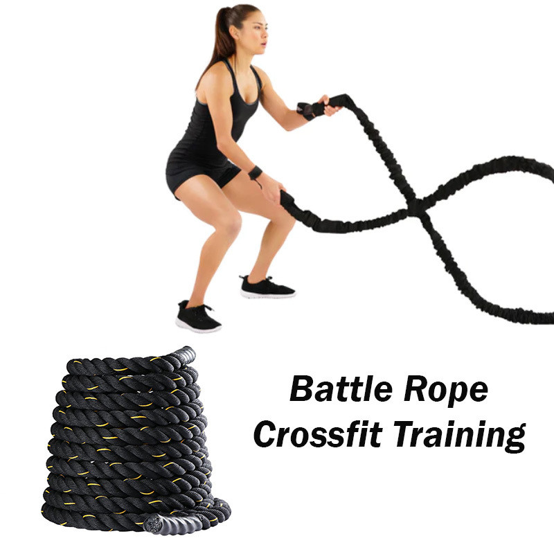 Battle Rope Fitness Weighted Workout Rope Cadio Exercise Equipment ...