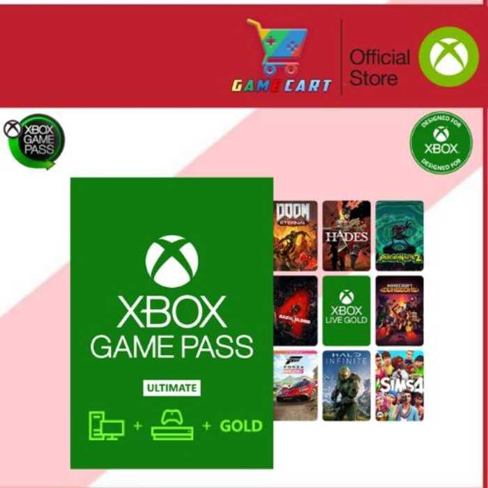 XBOX Game Pass Ultimate 1- 12 Months With Gold Live EA Play - Game Cart ...