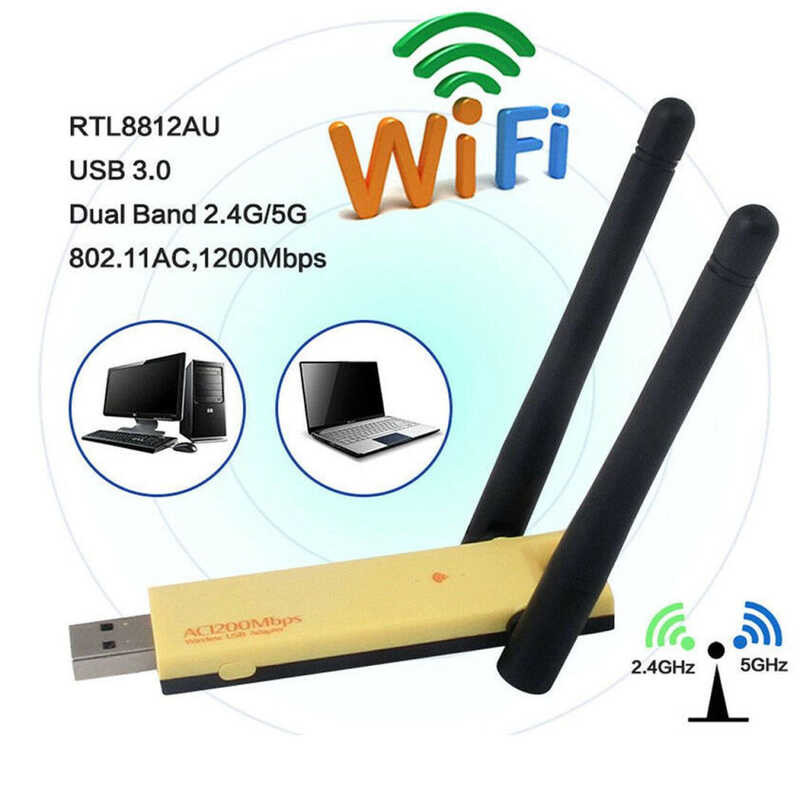 1200 Mbps Ac1200 USB Dual Band Wireless USB Adapter Wifi 2.4 Ghz / 5.0 ...