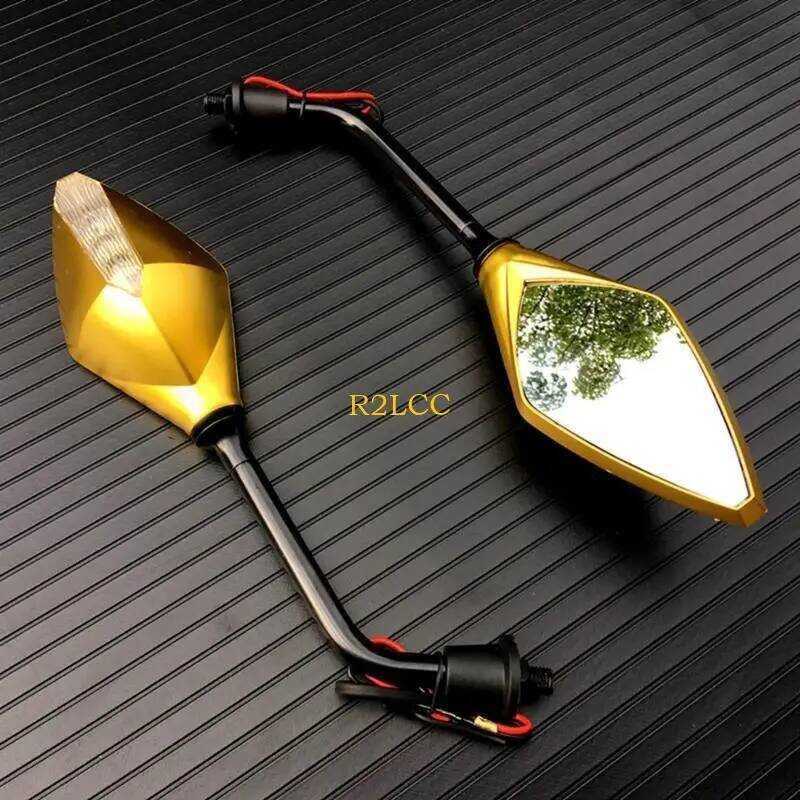 1 R2lc 4 E3 Pair Motorcycle Rearview Mirror Scooter Motocross Mirrors ...