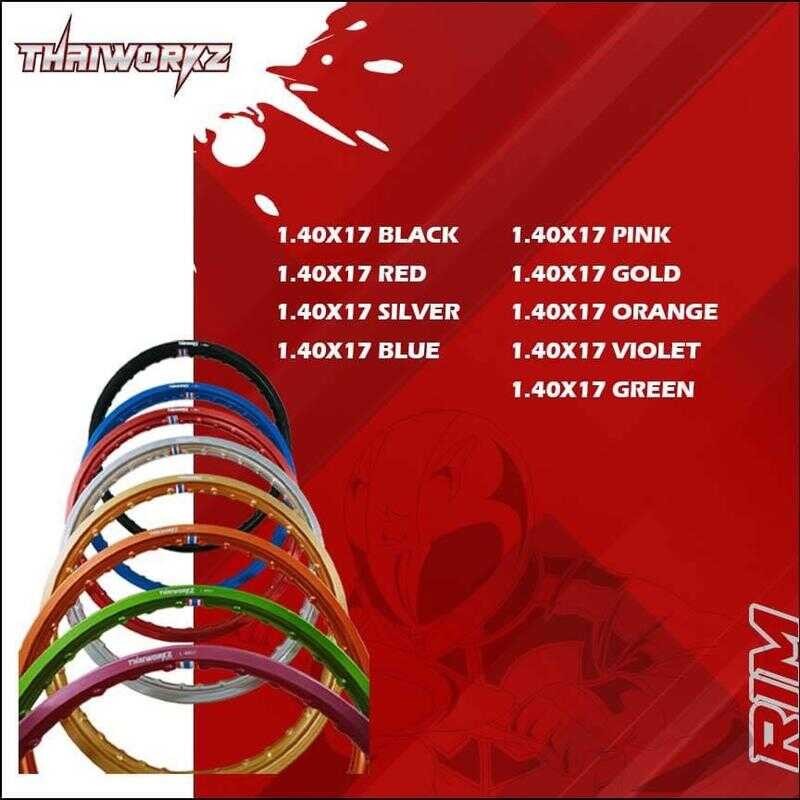 Alloy Thaiworkz Rim PAIR (2Pcs) Made In Thailand (930 Grams) 1.40X17 ...