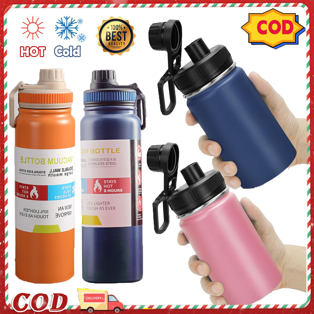 Insulated Water Bottle Vacuum Stainless Steel Tumbler Thermos Cup Hot ...
