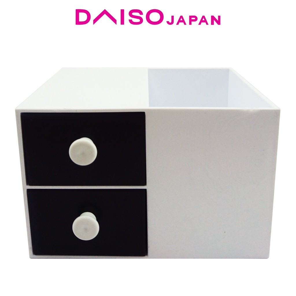 Daiso Black 2-Tier Mini-Drawer And Pen Stand | Shopee Philippines