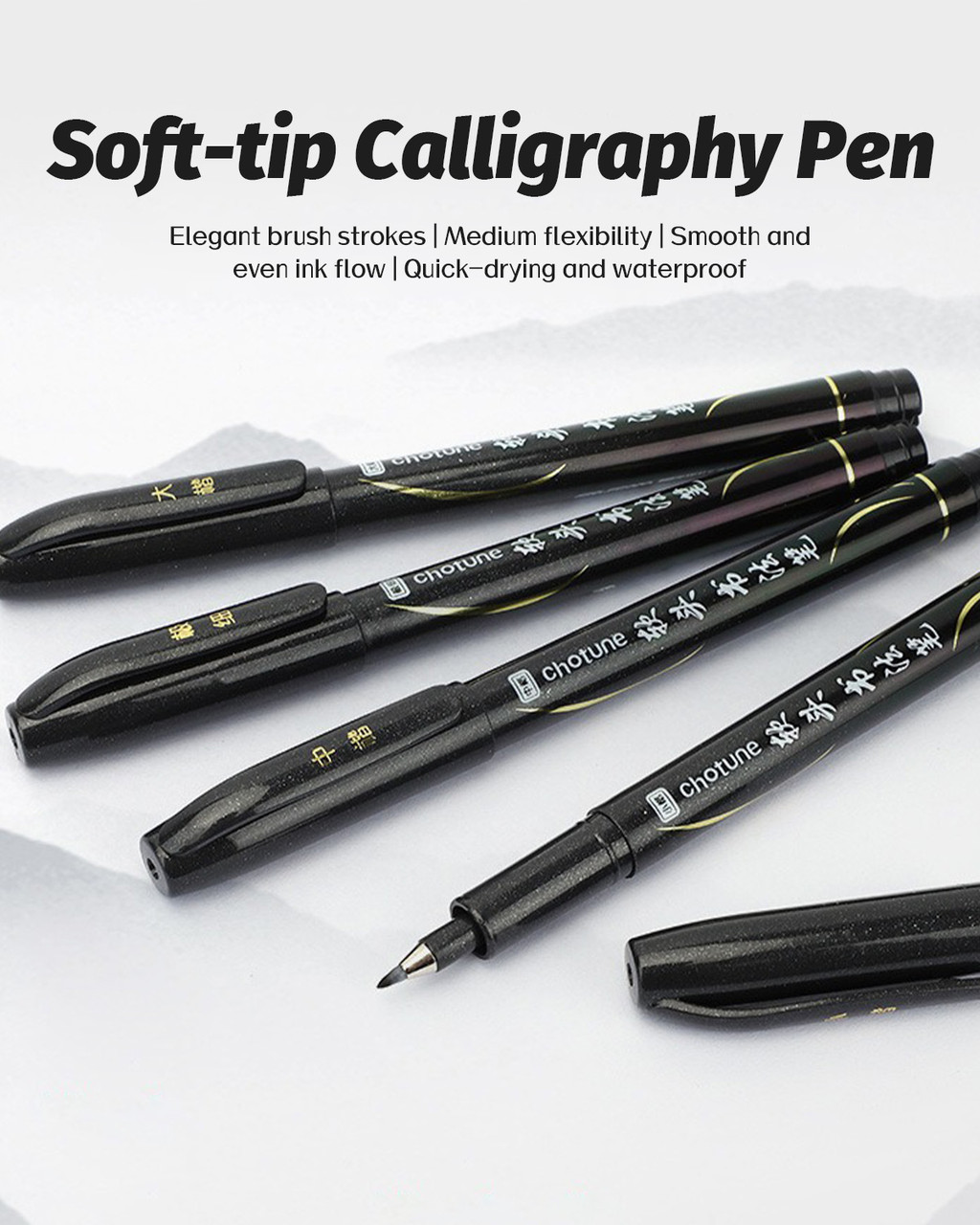 5 Pcs/Set Calligraphy Art Marker Pens Brush Pen Art Marker Craft Art ...