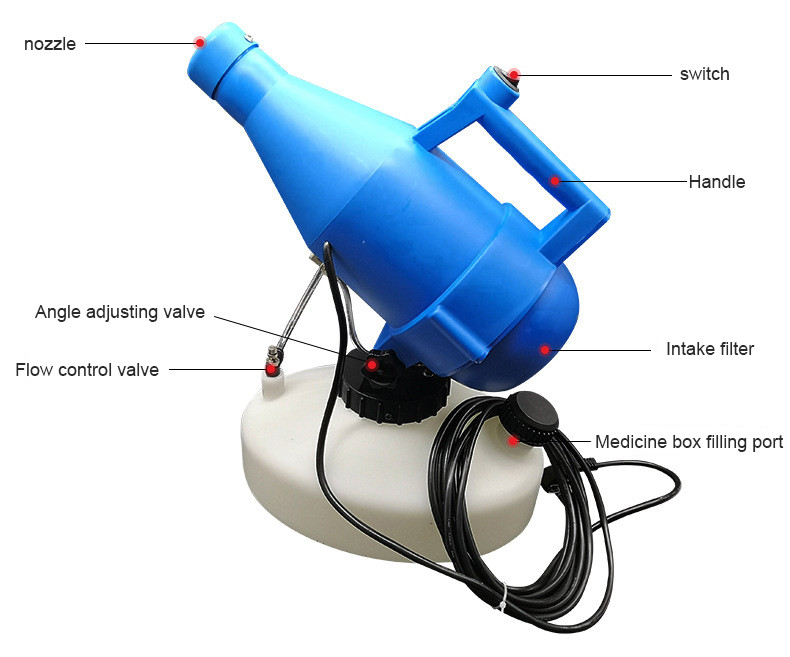 Office Industrial 4.5L Electric ULV Fogger Sprayer, Air Disinfection ...