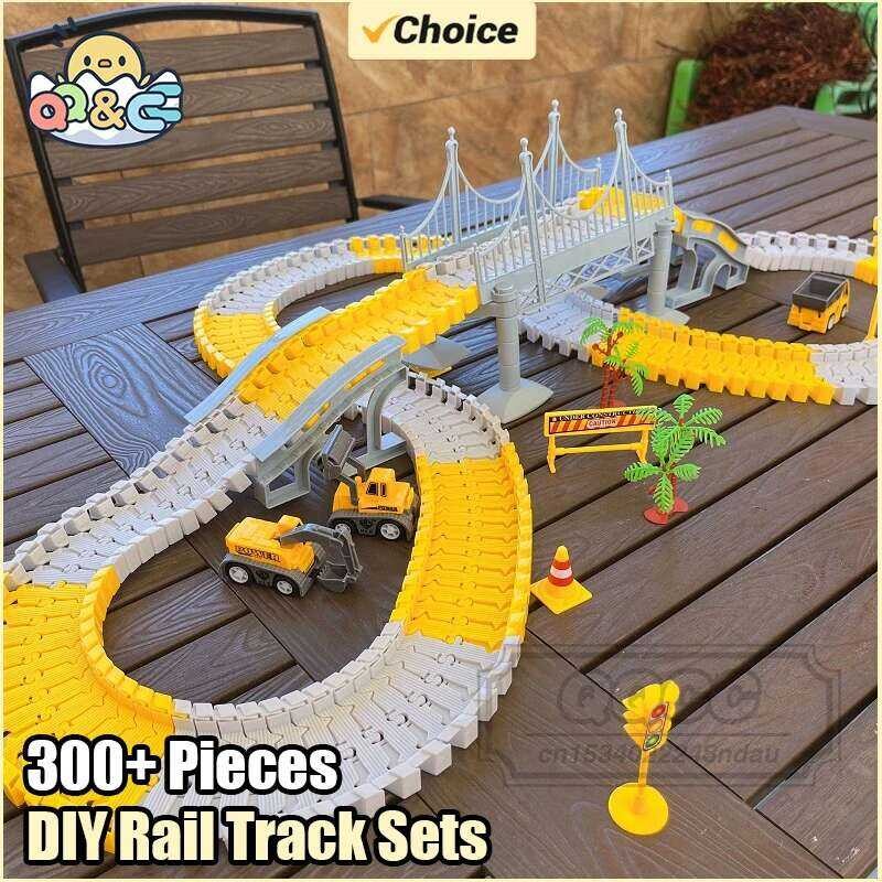 DIY Rail Track Sets Car Race Magic Brain Flexible Curved Creates ...