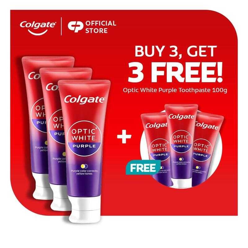 [Buy 3, GET 3 Free] Colgate Optic White Purple Toothpaste, Whitening ...